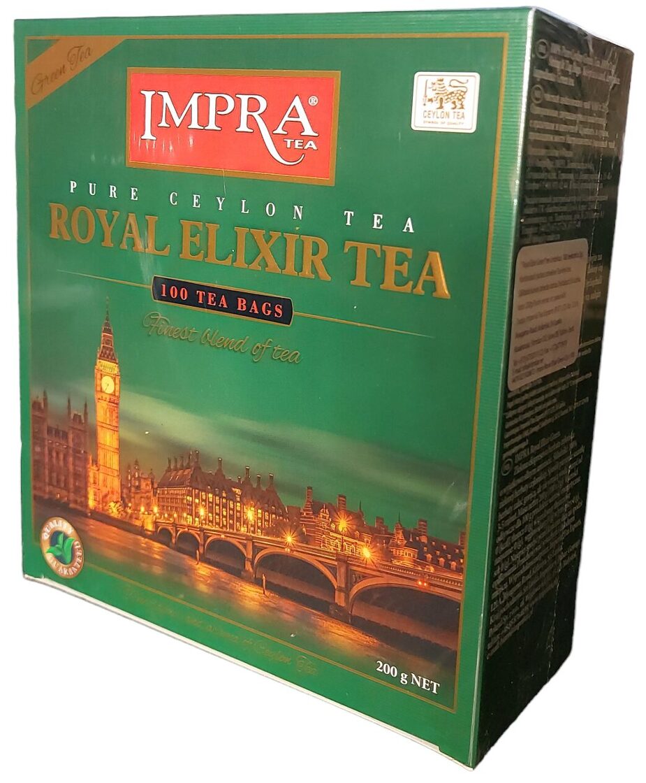 Impra Royal Elixir Tea Green Tea zaļā tēja paciņās 200 g (100 gab ...